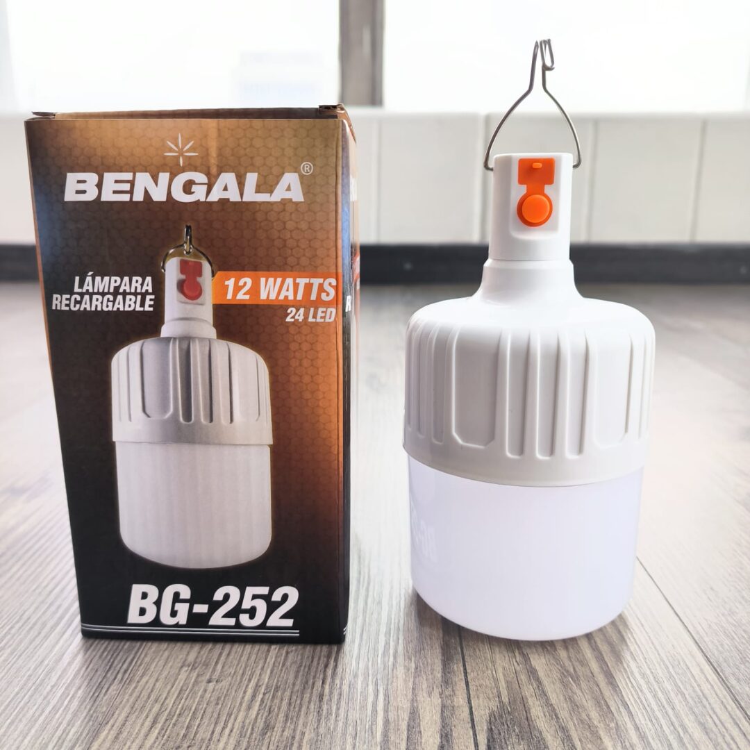 Bombillo lámpara recargable led 12watts Bengala