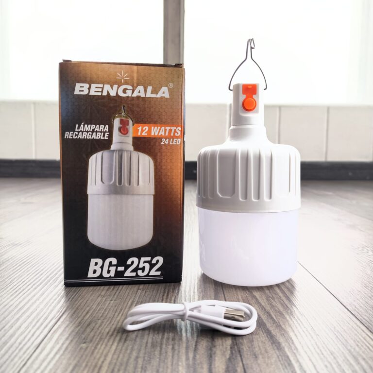 Bombillo lámpara recargable led 12watts Bengala