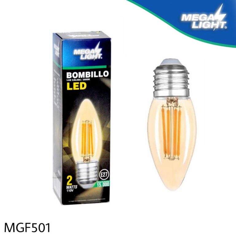Megalight Bombillo led luz cálida 2W 110V