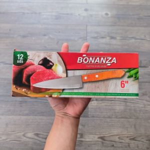 Cuchillo acero cacha madera 6 pulgadas cocina Bonanza