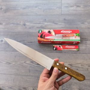 Cuchillo acero cacha madera 8 pulgadas cocina Bonanza