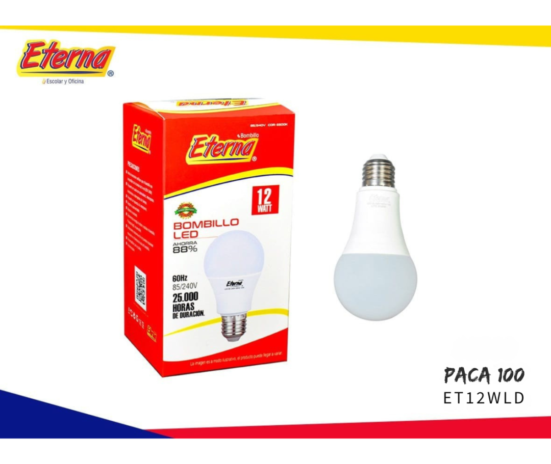Bombillo Eterna led ahorrador 12w en Altino Medellín